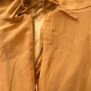 Lulus | Dresses | Romantically Speaking Mustard Yellow Cowl Laceup Maxi ...
